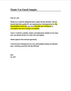 Thank You Email Samples (After Interview) — Latest Resume Sample