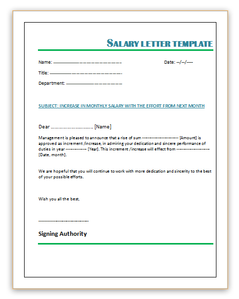 Salary Increase Request Letter Examples - Infoupdate.org